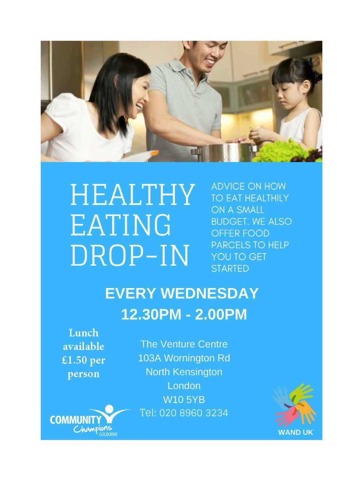 Healthy Eating Drop In/ Every Wednesday – WAND UK – Sobus